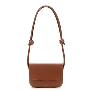 LA PORTEGNA Lucia Shoulder Bag With Knots - Brown