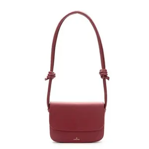 LA PORTEGNA Lucia Shoulder Bag With Knots - Cherry