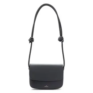LA PORTEGNA Lucia Shoulder Bag With Knots - Navy