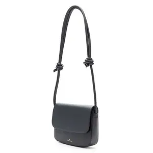 LA PORTEGNA Lucia Shoulder Bag With Knots - Navy