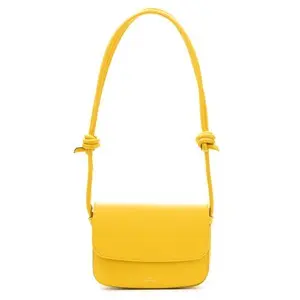LA PORTEGNA Lucia Shoulder Bag With Knots - Yellow