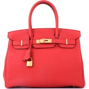 Hermès Birkin Handbag Togo With Gold Hardware 30