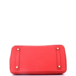 Hermès Birkin Handbag Togo With Gold Hardware 30