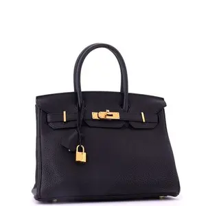 Hermès Birkin Handbag Togo With Gold Hardware 30 - Black