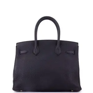 Hermès Birkin Handbag Togo With Gold Hardware 30 - Black