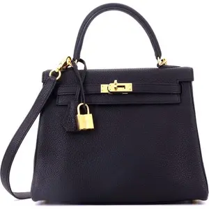 Hermès Kelly Handbag 25 Black Togo With Gold Hardware