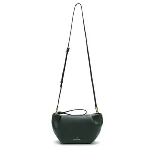 LA PORTEGNA Martita Small Leather Clutch Bag - Forest