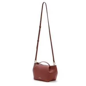 LA PORTEGNA Martita Small Leather Clutch Bag - Raspberry