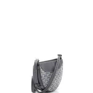 Goyard Hirondelle Shoulder Bag Coated Canvas And Leather - Grey