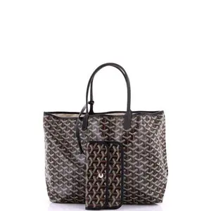 Goyard Saint Louis Pm Tote Coated Canvas - Black