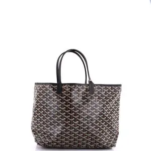 Goyard Saint Louis Pm Tote Coated Canvas - Black