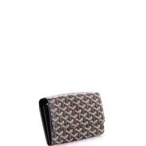 Goyard Varenne Continental Wallet With Strap Coated Canvas - Black