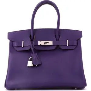 Hermès Birkin Handbag Purple Epsom With Palladium Hardware 30 - Iris
