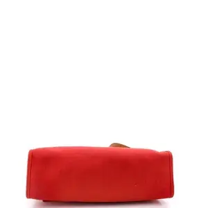 Hermès Herbag Zip Leather And Toile 31 - Red