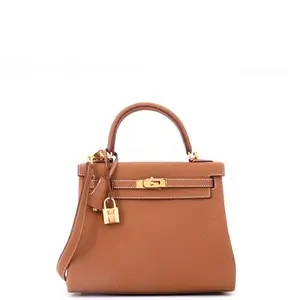 Hermès Kelly Handbag Brown Togo With Hardware 25