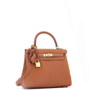 Hermès Kelly Handbag Brown Togo With Hardware 25