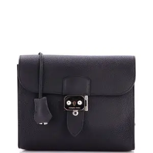 Hermès Sac A Depeches 21 Messenger Bag Togo - Black