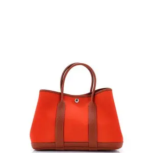 Hermès Garden Party Tote Toile And Leather 30 - Brown