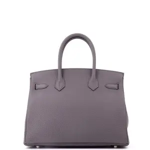 Hermès Birkin 30 Handbag Togo Leather With Palladium Hardware - Etain