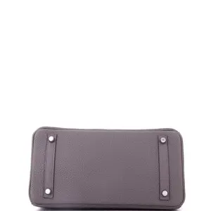 Hermès Birkin 30 Handbag Togo Leather With Palladium Hardware - Etain