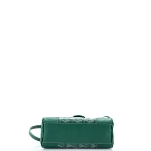 Goyard Saigon Top Handle Bag Coated Canvas With Leather Mini - Green