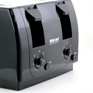 BETTER CHEF 4 Slice Wide Slot Dual Control Toaster