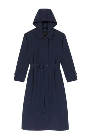 Maje Rhinestone-hood Trench