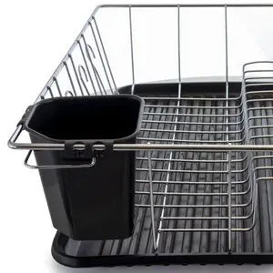 BETTER CHEF 16in Chrome Dish Rack With Draining Tray