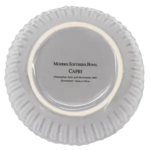 MODERN SOUTHERN HOME Capri 6 Piece 6in Stoneware Embossed Cereal Bowl Set - Grey