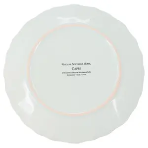 MODERN SOUTHERN HOME Capri 6 Piece 9in Stoneware Embossed Dessert Plate Set - Egg Blue