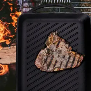 GENERAL STORE Addlestone 14.5 Inch Preseasoned Cast Iron Griddle