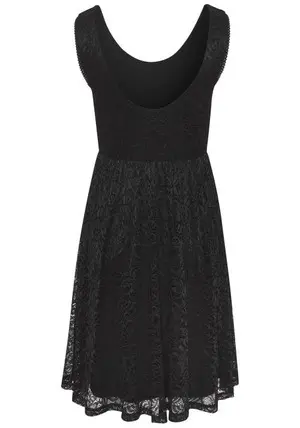 LASCANA Sleeveless Lace Knee-length Dress