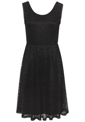 LASCANA Sleeveless Lace Knee-length Dress