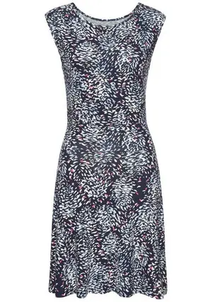 LASCANA Sleeveless Printed A-line Dress