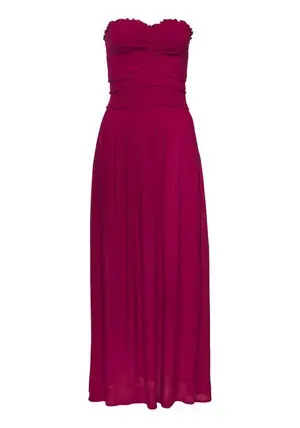 LASCANA Strapless Ruffled Maxi Dress