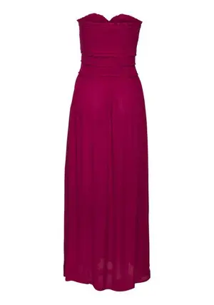 LASCANA Strapless Ruffled Maxi Dress