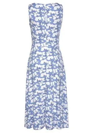 LASCANA Sleeveless A-line Midi Dress