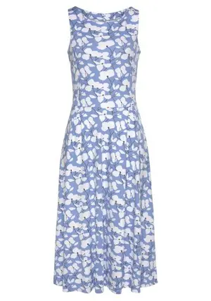 LASCANA Sleeveless A-line Midi Dress