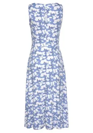 LASCANA Sleeveless A-line Midi Dress