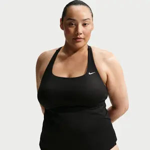 Nike Effortless Essential Square Neck Tankini Top - Black