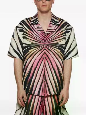 Roberto Cavalli Zebra-print Short-sleeve Shirt - Pink