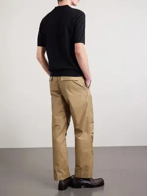 Dries Van Noten Merino Wool Polo Shirt - Black