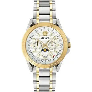 Versace V-galaxy Moonphase Bracelet Watch - Two Tone