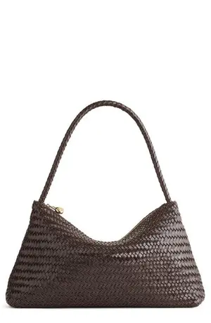 Madewell The Signature Woven Leather Shoulder Bag - Coffee Bean