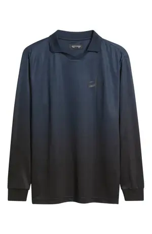 SANTO STUDIO Trust Perforated Long Sleeve Jersey Polo