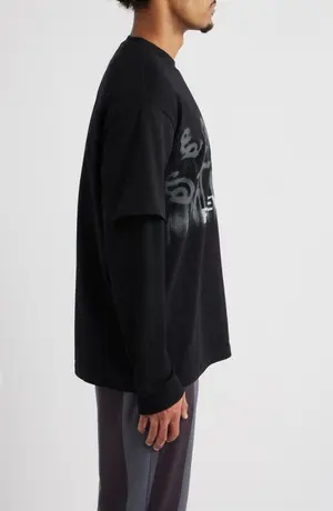 SANTO STUDIO Forever Graphic Layered T-shirt