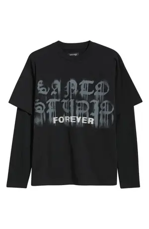 SANTO STUDIO Forever Graphic Layered T-shirt