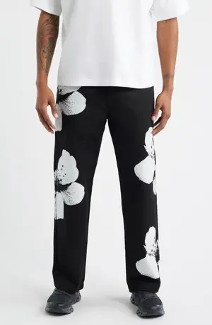 SANTO STUDIO Flower Napoli Cotton Twill Pants - Black