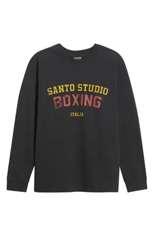 SANTO STUDIO Boxing Division Long Sleeve Graphic T-shirt