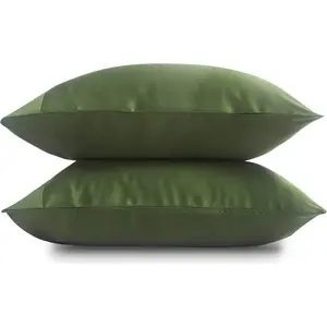 SIJO Set Of 2 Sateen Pillowcases - Forest